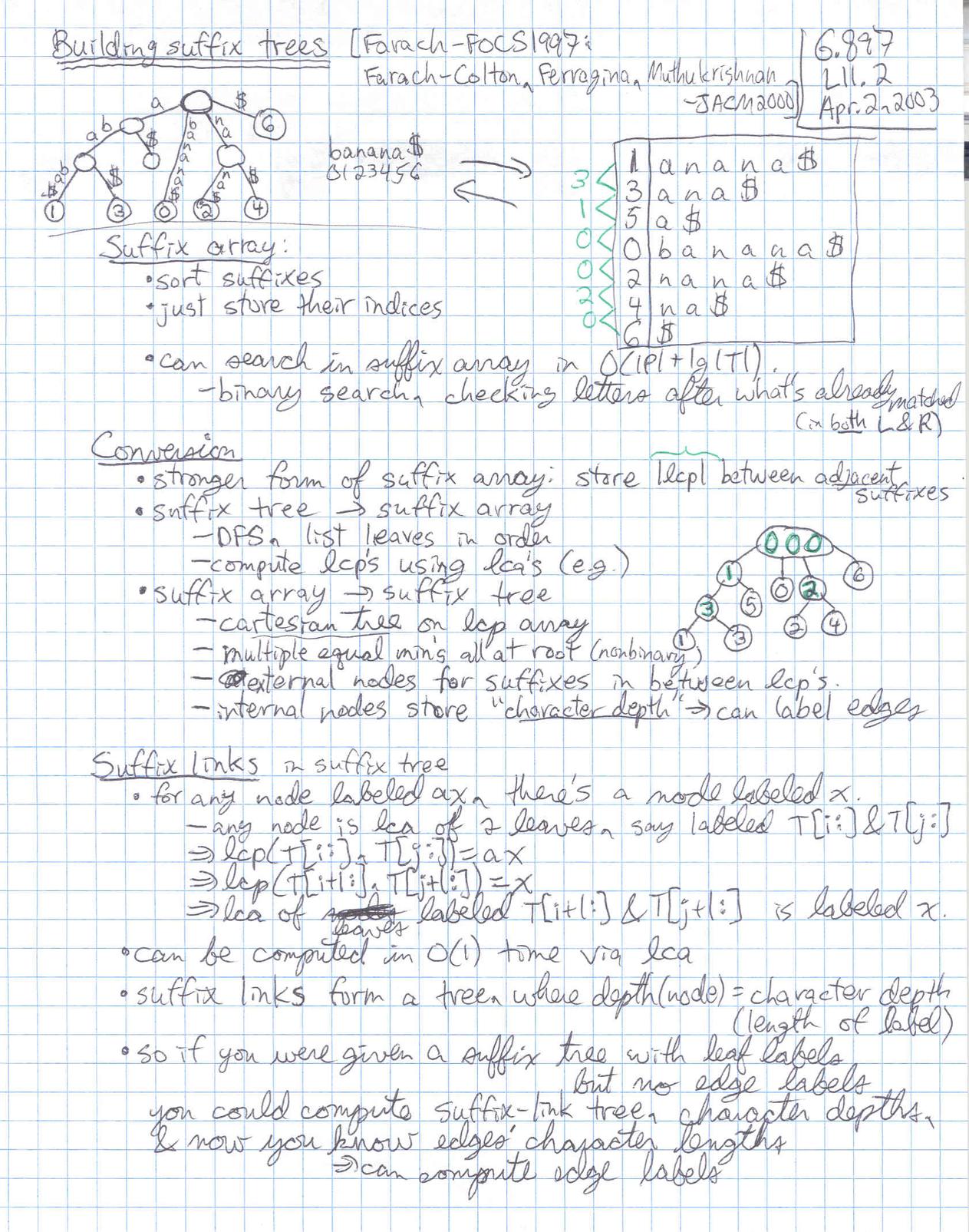 Lecture 11 page 2 at 150 DPI -- 6.897, Advanced Data Structures, Prof ...
