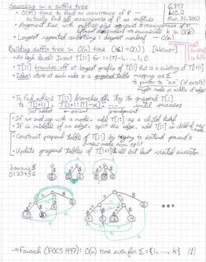 Lecture 10 page 2 at 50 DPI -- 6.897, Advanced Data Structures, Prof. Erik Demaine