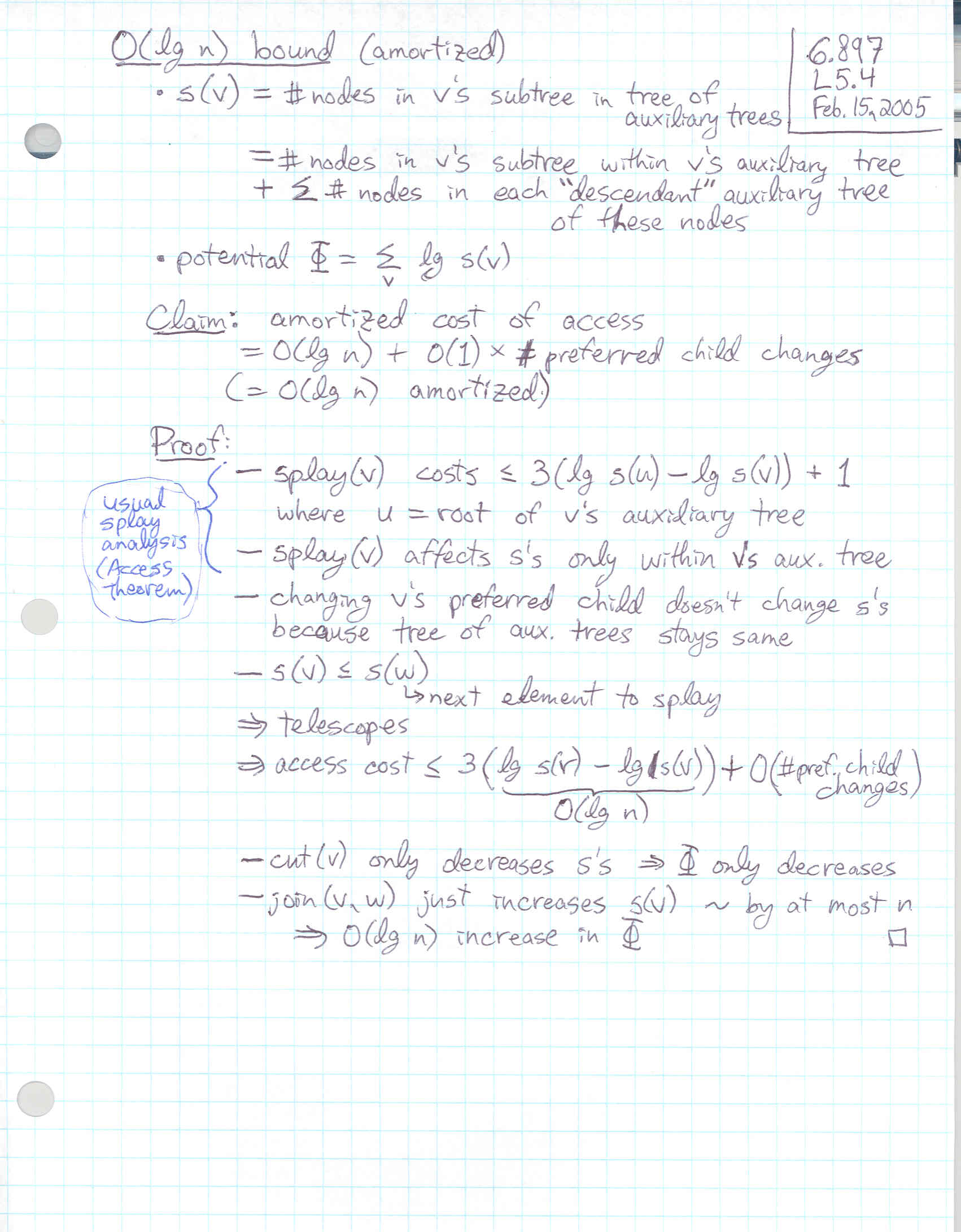 Lecture 5 page 4 at 200 DPI -- 6.897, Advanced Data Structures, Prof ...